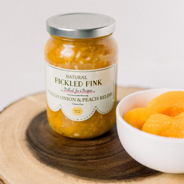 Pickled Pink Sweet Onion & Peach Relish 16 oz - Kitchen & Company