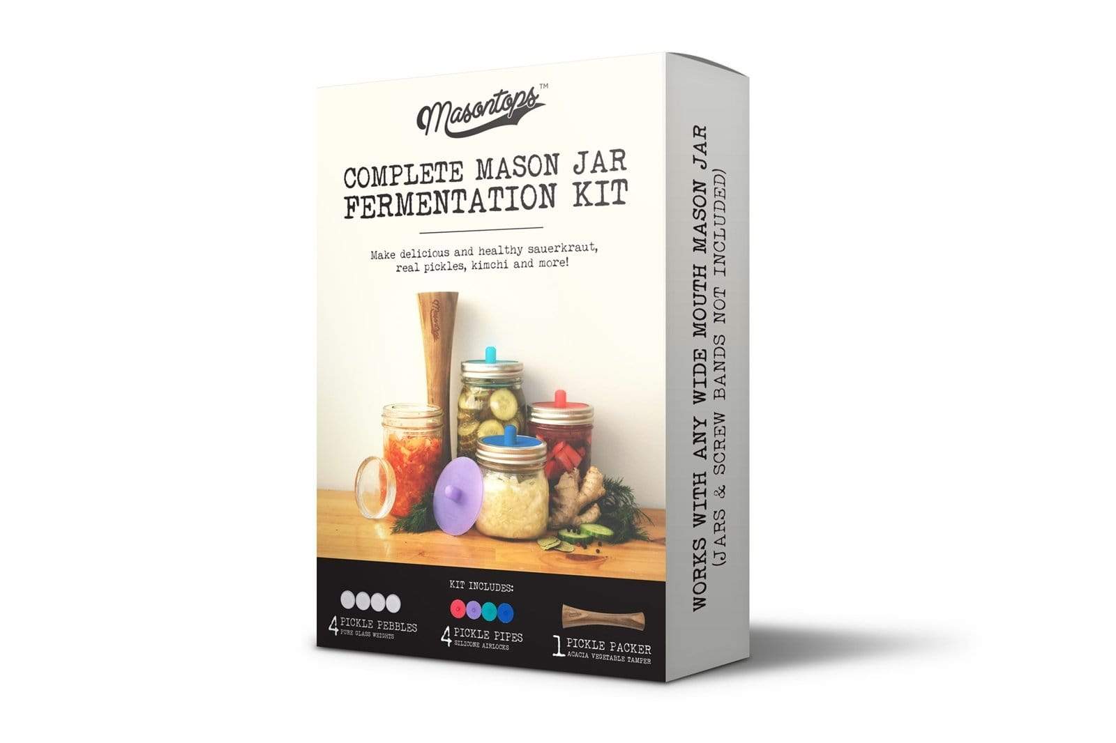 Masontops Complete Mason Jar Fermentation Kit - Kitchen & Company